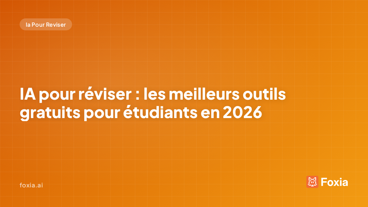 Foxia - L'apprentissage facilité et personnalisé grâce à l'IA
