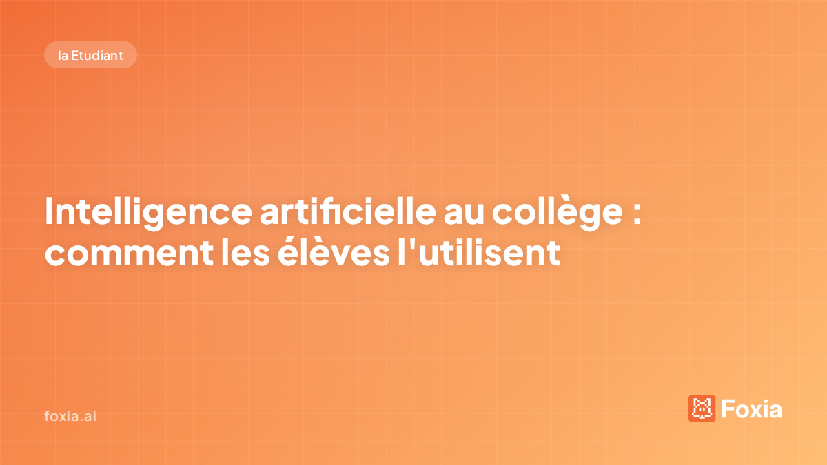 Foxia - L'apprentissage facilité et personnalisé grâce à l'IA