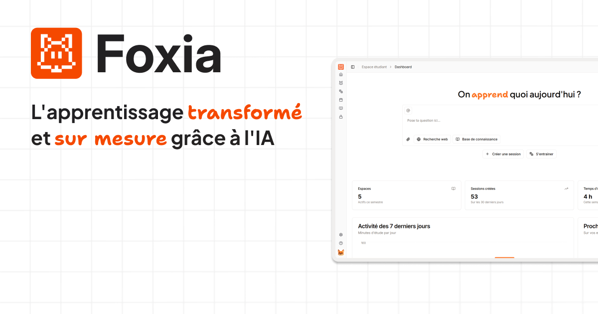 Foxia - L'apprentissage facilité et personnalisé grâce à l'IA